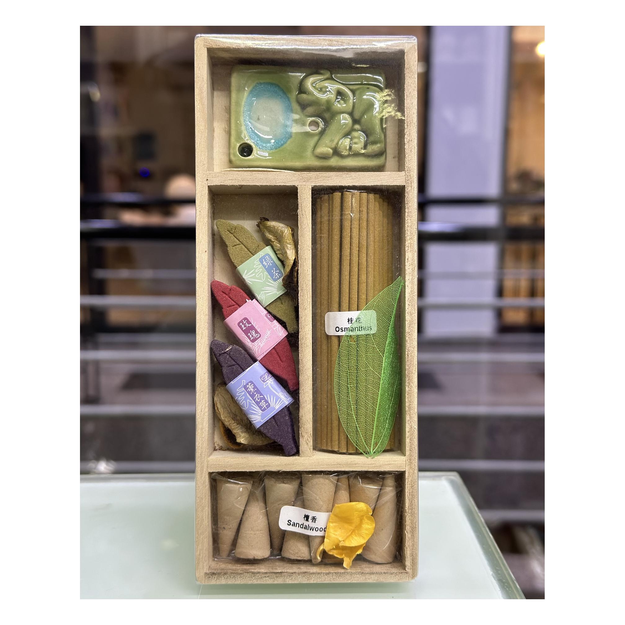 Incense Sets, Rectangular Wooden Box, FEA - Far East Aroma