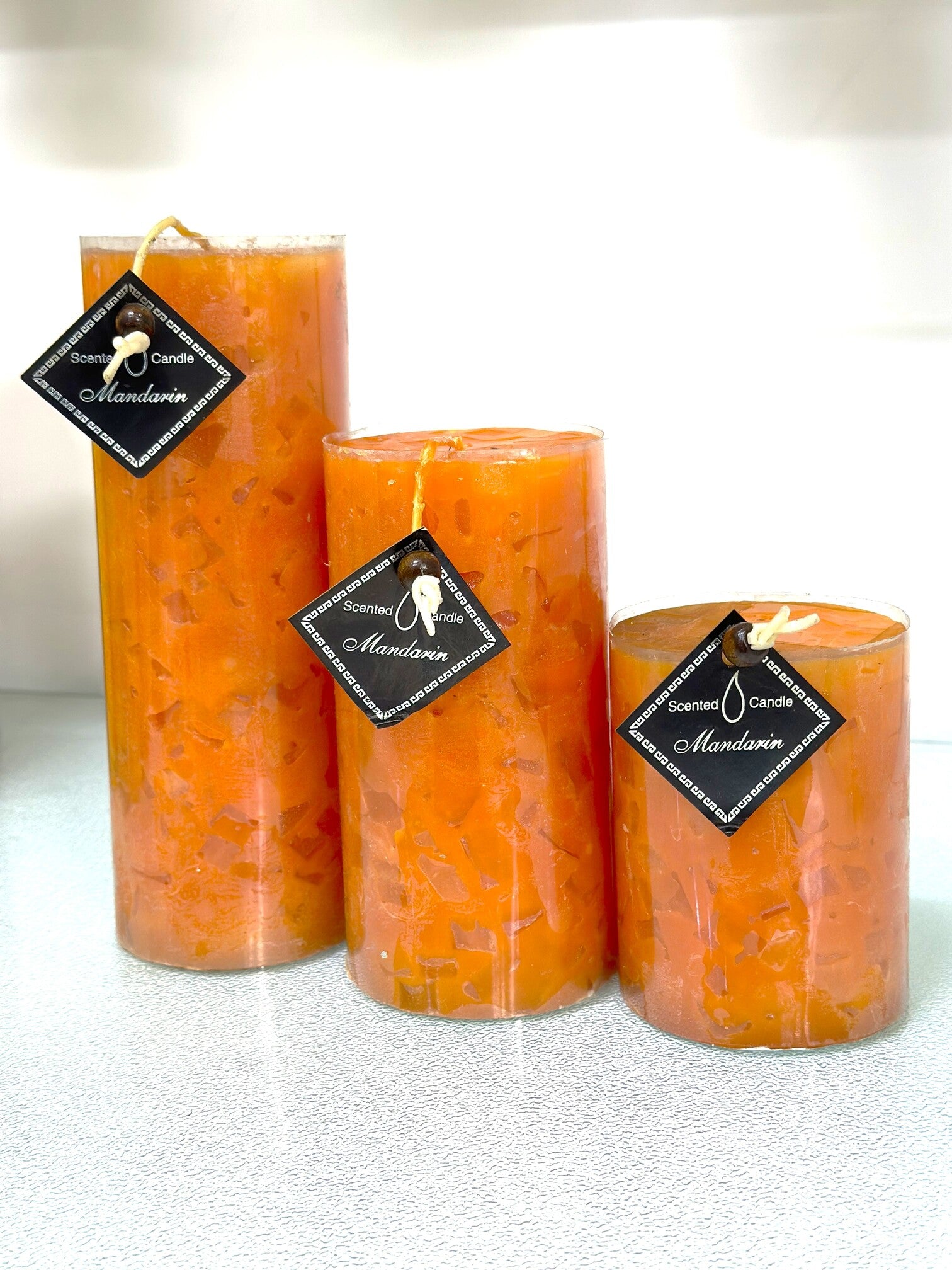 Hand Made Candles, Chipped Pillar Candles, FEA - Far East Aroma